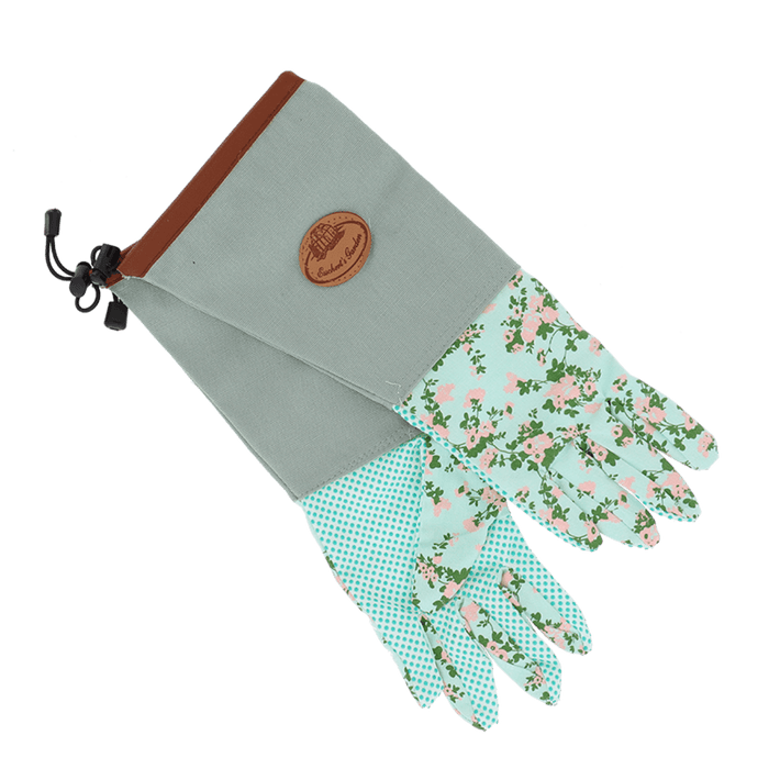 Rose Print Gauntlet Gardening Gloves — Gardening Gifts Co.