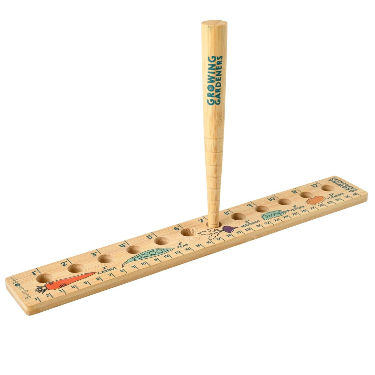 Burgon & Ball Children's Planting Ruler and Dibber Set - RHS Growing ...