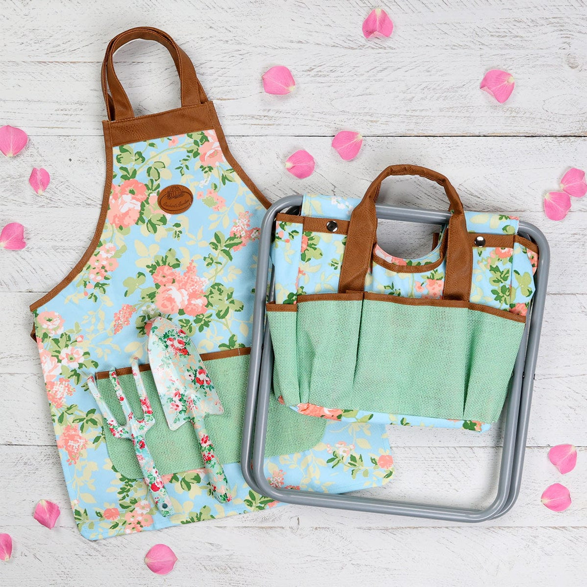 Gardener's Tool Stool Bundle - Rose — Gardening Gifts Co.