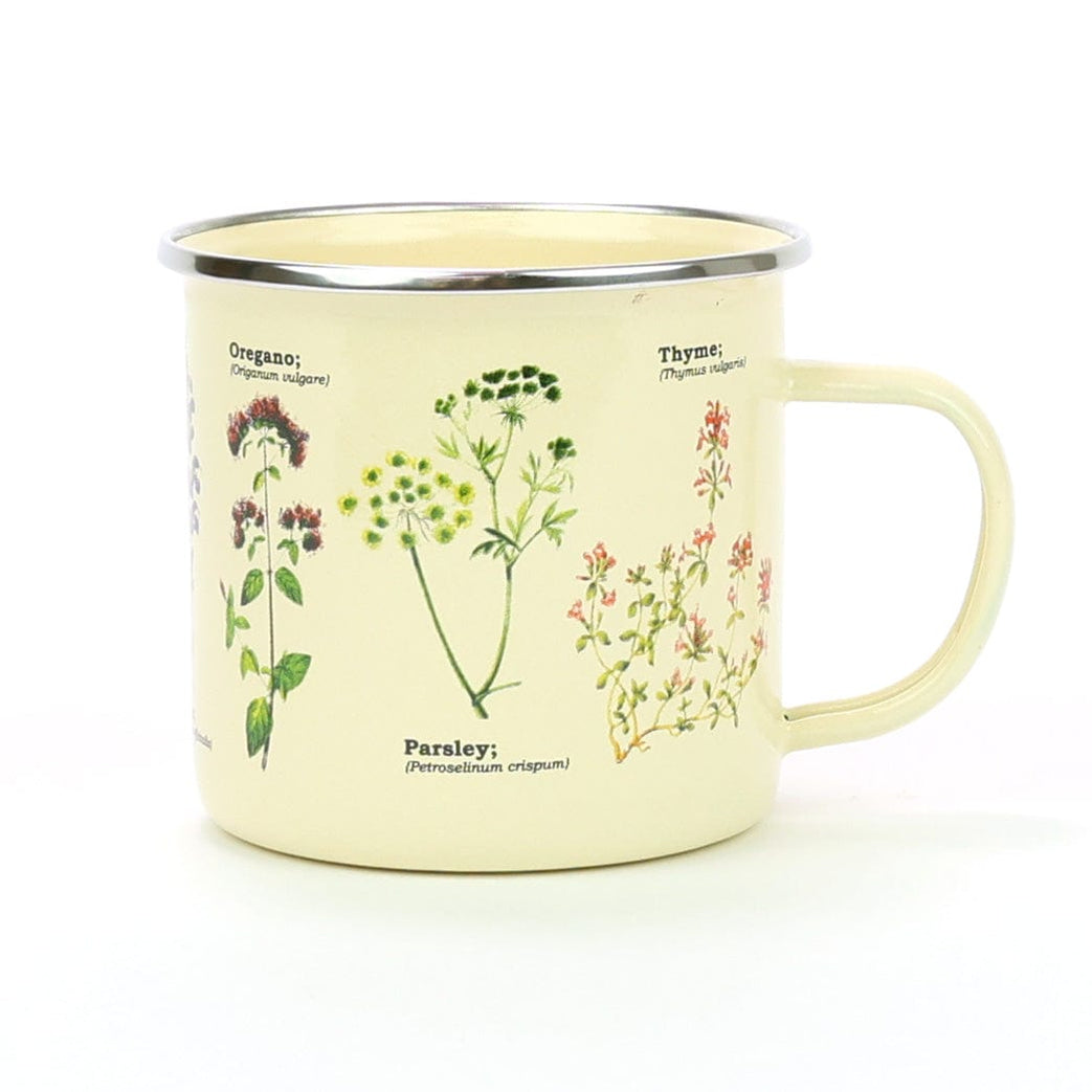 Gift Republic Herbs Illustrated Enamel Mug — Gardening Gifts Co.
