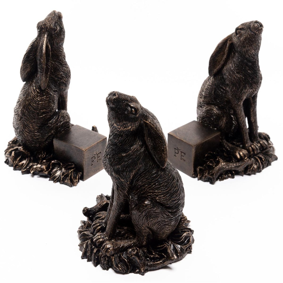 Plant Pot Feet - Bronze Moongazing Hare - Jardinopia — Gardening Gifts Co.