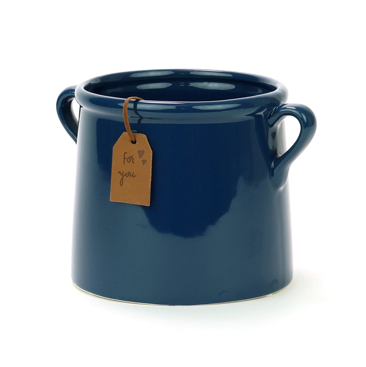 Blue Pot with Handles - The Satchville Gift Company — Gardening Gifts Co.