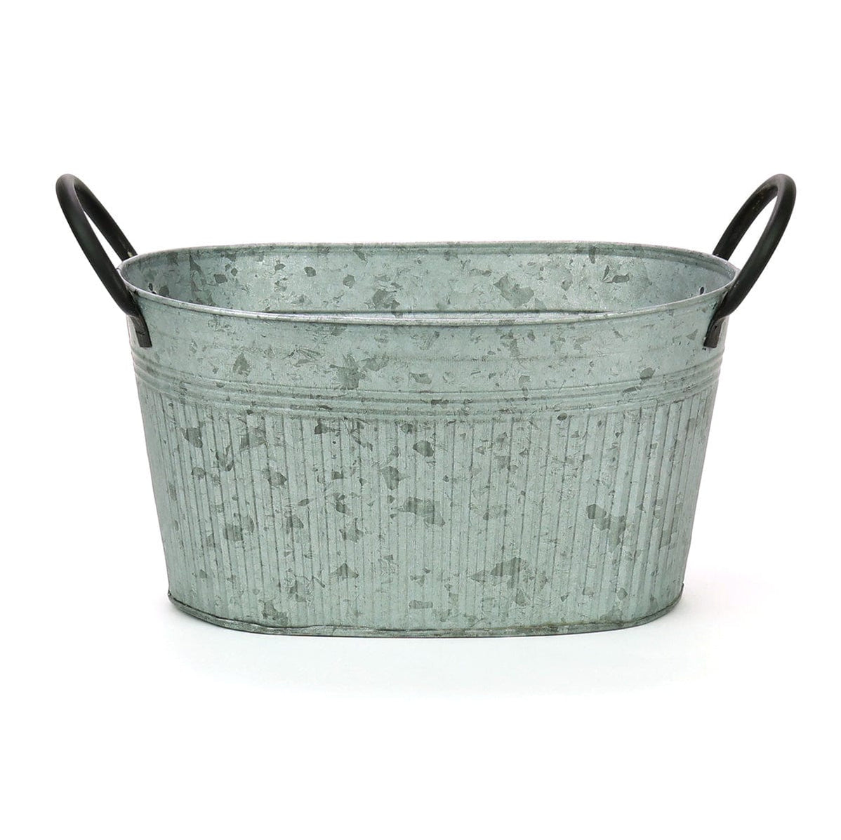 Oval Ribbed Zinc Planter - The Satchville Gift Company — Gardening ...