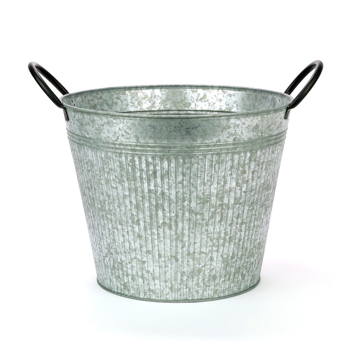 Round Ribbed Zinc Planter - The Satchville Gift Company — Gardening ...